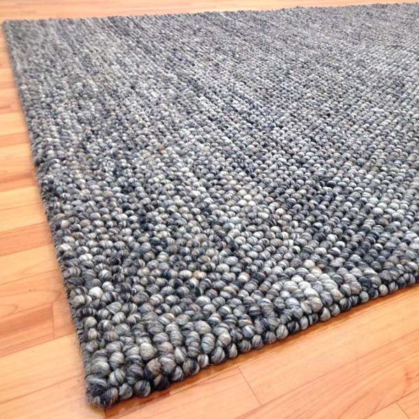 Aspen Wool Rug in Grey | Oliver Birch